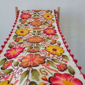 Hand Crafted | Accents | Embroidery Floral Peruvian Handwoven Table ...